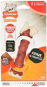 nylabone essentials power chew beef flavor medium dog toy