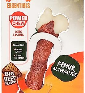 Nylabone Essentials Power Chew Beef Flavor Medium Dog Toy