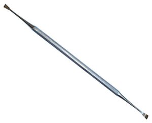 mars coat king stainless steel tooth scaler for dogs and cats, double ended, professional/surgical grade with curved end