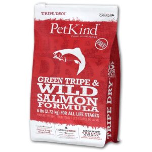 petkind green tripe & wild salmon dry dog food 6 lb