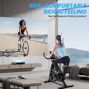 Exercise Bike-Indoor Cycling Bike Stationary for Home,Indoor bike With Comfortable Seat Cushion and Digital Display Home gym GreyBlack