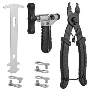 cotouxker bike chain tool, bicycle chain tool with master link plier chain breaker and chain checker for bike chain link removal repair