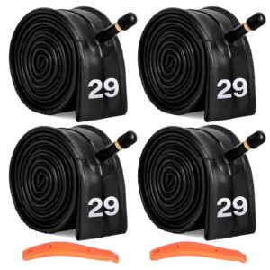 hakula matata 4 pcs 29 inch x 1.75-2.30 bike tube with av 35 valve stem, mtb bicycle butyl inner tube replacement for mountain bikes, 4packs (schrader valve 35mm)