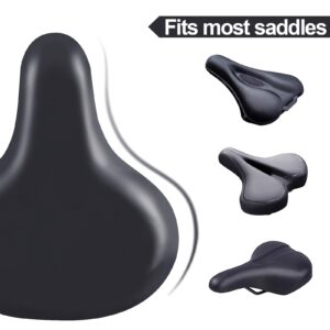 BlingKingdom 3pcs 100% Waterproof Bike Seat Rain Covers, Protection for Bike Seat Water and Dust Resistant Bike Saddle Cover with Elastic, Water Proof and Dust Proof for Indoor and Outdoor - Black