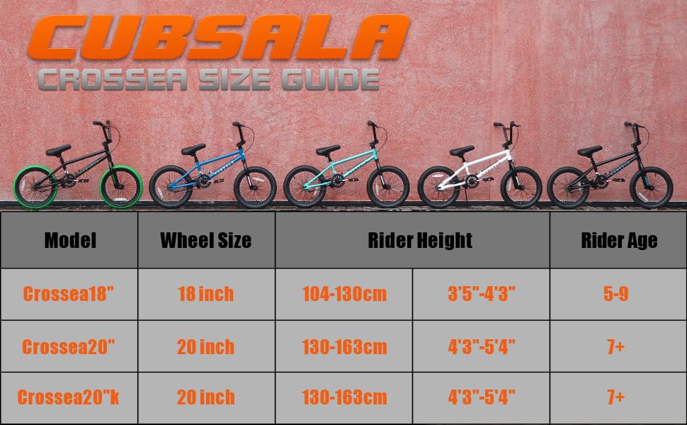 cubsala 18 Inch Big Kids BMX Bicycle Freestyle Bike for Age 5 6 7 8 9 Years Old Boys Girls and Youth Beginners, Black with Red Tires