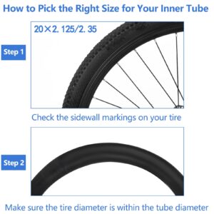 Bike Tube 24 x 2.125/2.35,Compatible with 24 Inch 2.10-2.40 Schrader Valve 35MM Bicycle Inner Tube Pack of 2