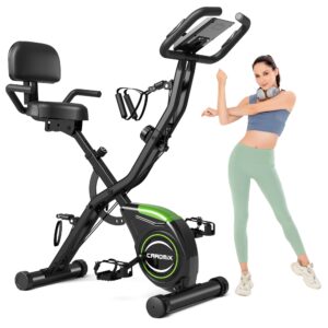 goimu folding exercise bike, 4 in 1 stationary bike for home workout with 16-level adjustable resistance, indoor cycling bike with 330lb capacity, magnetic workout bike with comfortable seat cushion…