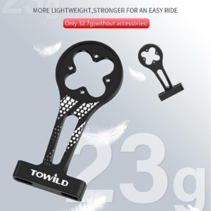 towild AS80 Bike Computer Mount for Road Bike Aero Integrated Handlebar Out Front Mount Aluminium Alloy Compatible with Garmin,Wahoo,and Bryton with GoPro Action Camera Bike Light