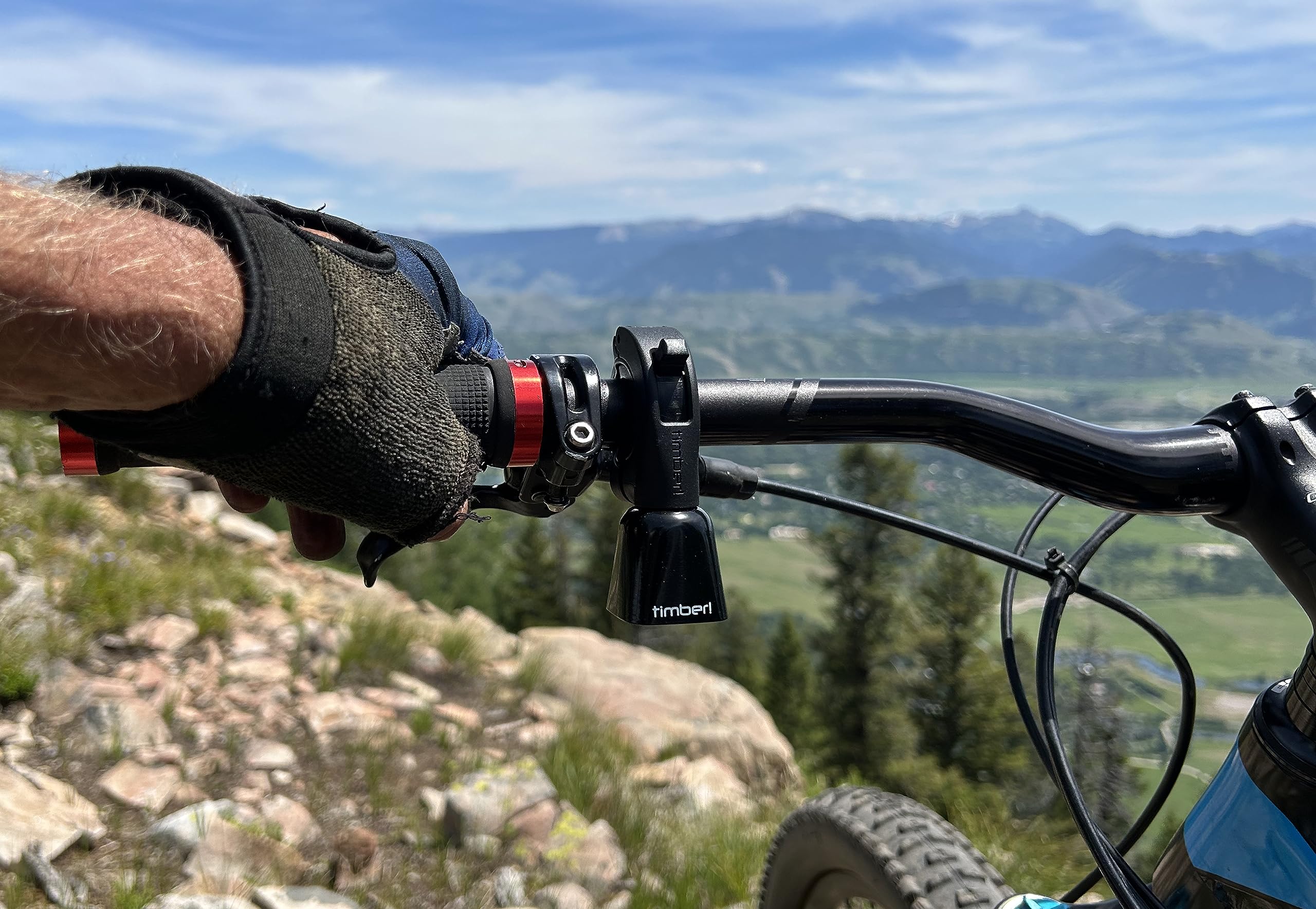 Timber Mountain Bike Bell - New Quick Release Model Yew! - Multi-use MTB Trail Bell with Dual Modes