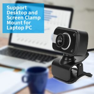 PC Webcam Webcam Desktop & Laptop Webcam USB Webcam Plug and Play with MIC 12MP for LCD Screen Laptop for/MSN/ICQ Night Vision