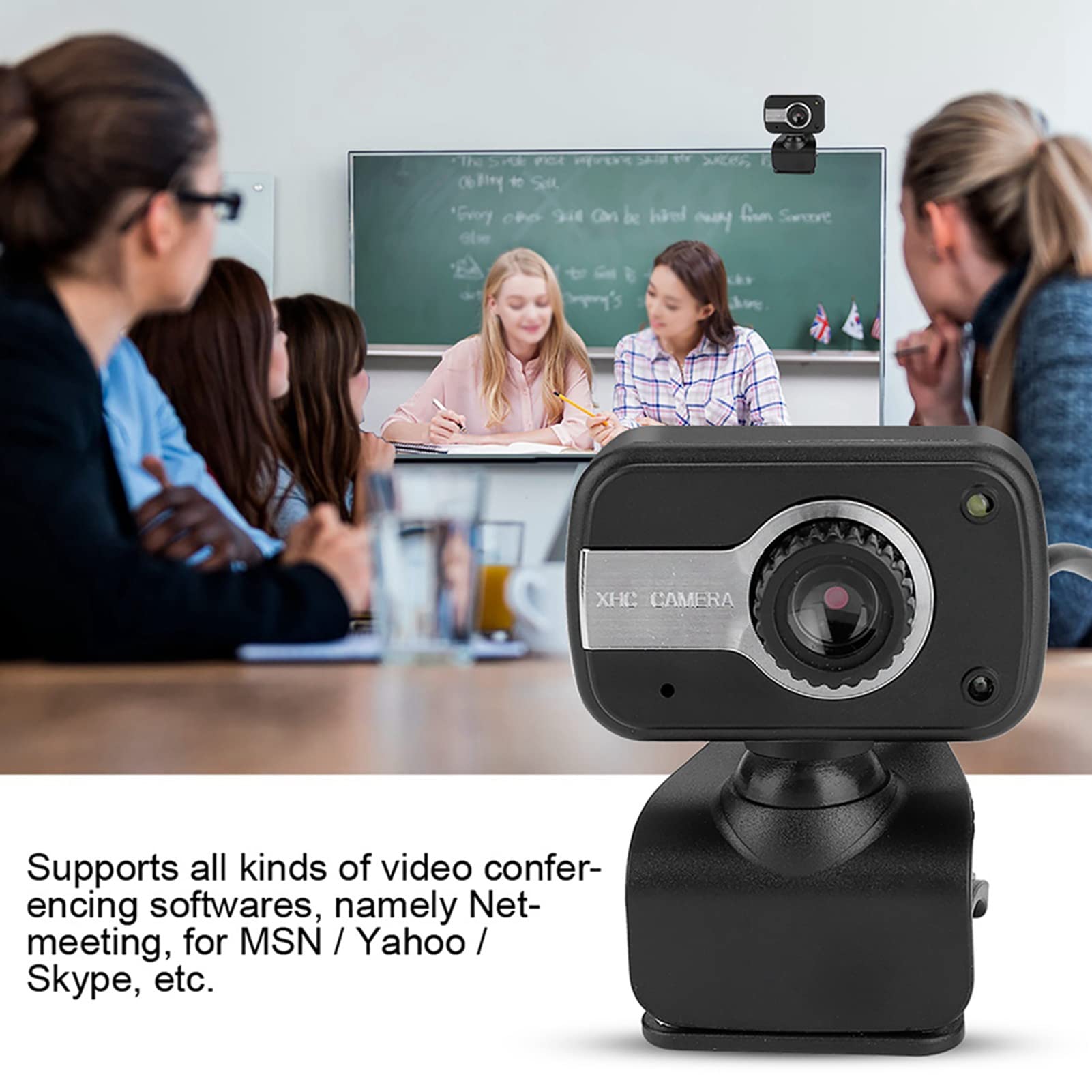 PC Webcam Webcam Desktop & Laptop Webcam USB Webcam Plug and Play with MIC 12MP for LCD Screen Laptop for/MSN/ICQ Night Vision