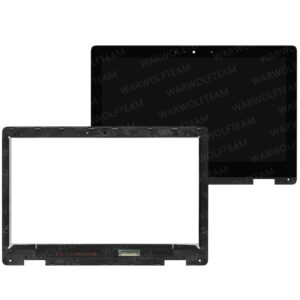 WARWOLFTEAM 11.6inch LCD LED HD 40Pins IPS Touch Screen Digitizer Replacement Display Bezel Assembly B116XAB01.5 Compatible with Asus Chromebook Flip C214 C214M C214MA C214MA-YS02 P/N: 90NX0291-R20010