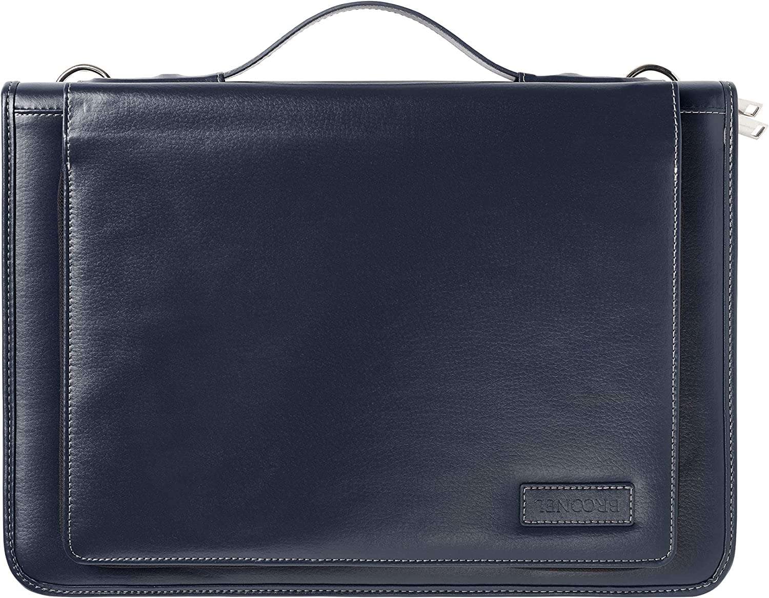 Broonel Blue Leather Laptop Messenger Case - Compatible with ASUS Chromebook Flip C214 11.6"