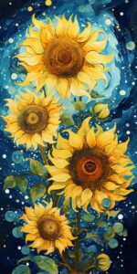 diamond painting sunflower diamond art 5d diamond painting kits for adults diy paint by numbers, big diamond paintings diamond dot gem art crafts for wall art bedroom home decor(16x32 inch),c214