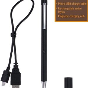 Broonel Black Rechargeable Fine Point Digital Stylus - Compatible with ASUS Chromebook Flip C214 11.6"