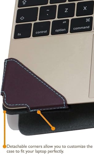 Broonel - Profile Series - Purple Leather Laptop Case - Compatible with ASUS Chromebook Flip C214 11.6"