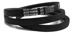 bestorq c214 v-belt, classic wrapped rubber x3 v-belt, black, 216.2" outside circumference x .87" width x .57" height, (pack of 1)