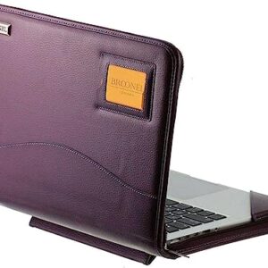 Broonel - Contour Series - Purple Heavy Duty Leather Protective Case - Compatible with ASUS Chromebook Flip C214 11.6"