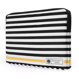 slim striped 12-inch laptop sleeve compatible with asus laptop l210 e210, chromebook c202 flip c214, vivobook flip 12 s13, zenbook 13 ux334 flip s ux371 (gold)