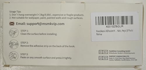 MeesMeek Adhesive Hooks - No Tools, Easy to Use Utility Hooks, Small Sticky Hooks for Hanging Oven Mitts, Kitchenware, Clothes, Towels, Hats, Keys (8 Pack)