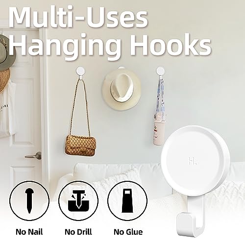 MeesMeek Adhesive Hooks - No Tools, Easy to Use Utility Hooks, Small Sticky Hooks for Hanging Oven Mitts, Kitchenware, Clothes, Towels, Hats, Keys (8 Pack)