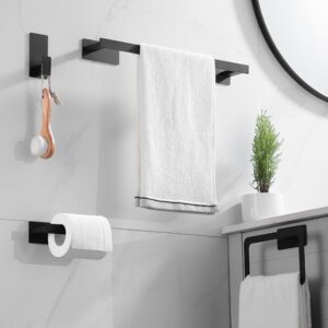 bathroom accessories set matte black wall shelf toilet roll paper holder robe hook hanger towel rail bar rack ring bath hardware,silver 4pcs set a