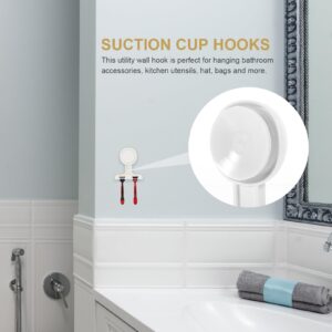 Beavorty 2pcs Suction Razor Hanger Suction Cup Wall Hanger Plug Hooks Bathroom Shower Hooks Toothbrush Wall Holder Wall Hanging Hooks Shaving Brush Holder White Abs Old Fashioned Coat Hook