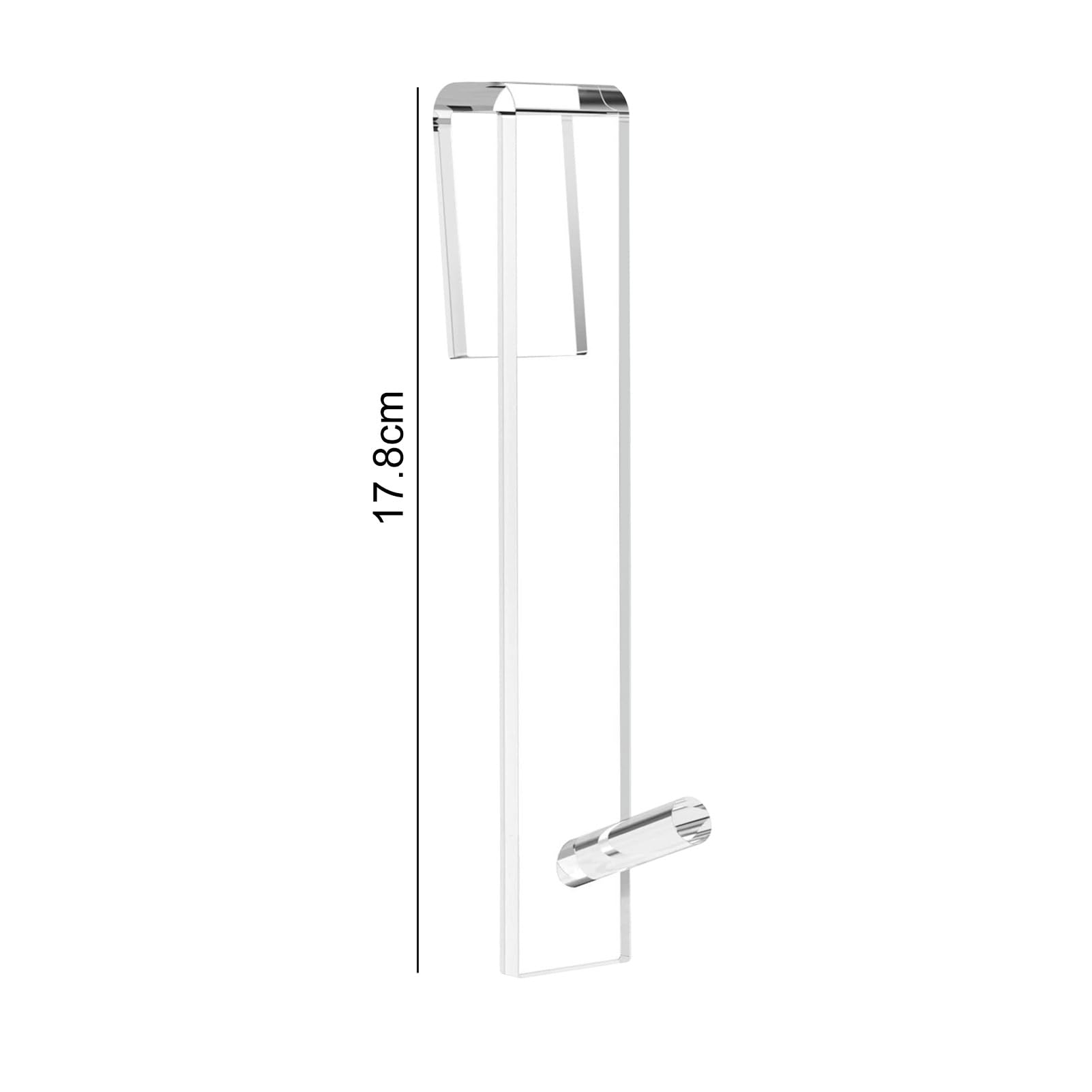 C-LARSS Acrylic Hook No Drill Heavy Duty Strong Load Bearing Glass Shower Door Hanger Bathroom Frameless Glass Shower Door Acrylic Hook Transparent