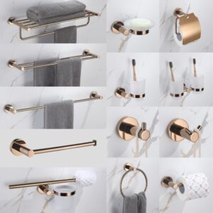 rose gold bathroom accessories 304 stainless steel towel rack toilet roll paper tissue holder double cup towel bar hooks,towel rack