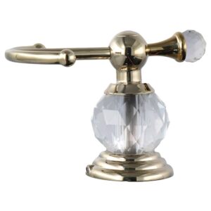 Urjumpea Crystal Towel Hook Stainless Steel Gold Bathroom Robe Hooks Double Coat Clothes Hanger Hook Wall Mounted Vintage Wall Hanger