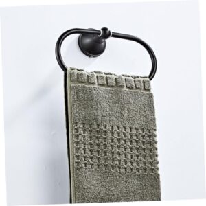 UKCOCO Hand Towel Wall Hanger Oval Towel Rack Towel Hangers Kitchen Hand Towel Ring Towel Hanging Ring Bathroom Towel Hooks Bath Towel Holder Single Stainless Steel to Rotate Toilet Paper