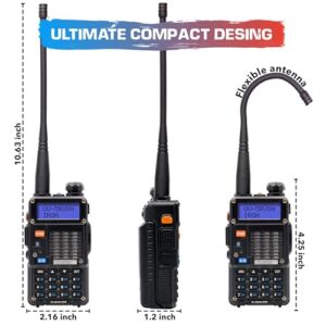 youRUSH UV-5RUSH Iron Advanced BAOFENG UV-5R 8W Tri-power Dual Band Two-Way Radio VHF UHF with Extended BL-5 2800mAh Battery CHIRP Programmable Handheld Radio Baofeng