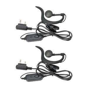 baofeng two way radio earpiece ham radio k port headset | walkie talkie headphone uv-5r bf-f8hp uv5r 5rm uv-21r uv-5g plus gm-5rh k5plus ar-152 uv-17r bf-888s gm-15pro uv-s9 plus etc (2pack)