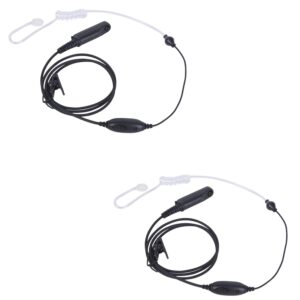 pdflie uv9r accessories headset earpiece 1 wire acoustic tube ear piece compatible with baofeng uv 9r pro plus v2 gmrs xr 9g gt-3wp a58 a58s bf 9700 r760 5s(2pack)