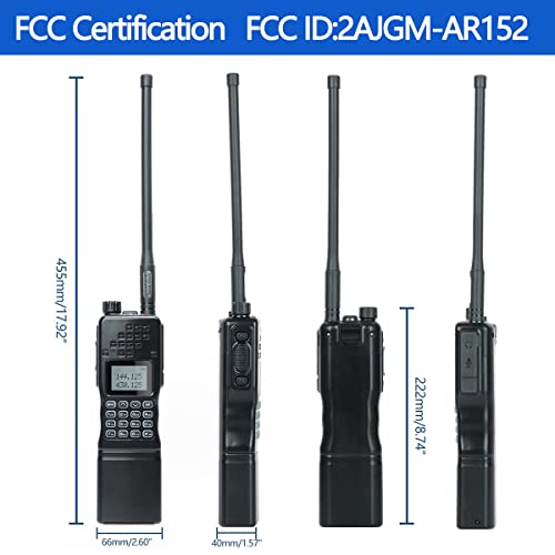 2 Pack Baofeng AR-152 10W ham Radio Powerful Military Grade Radio 12000mAh Battery Long Range Walkie Talkie with ar-152a cs tactical antenna and programming cable Two Way Radio Full Set