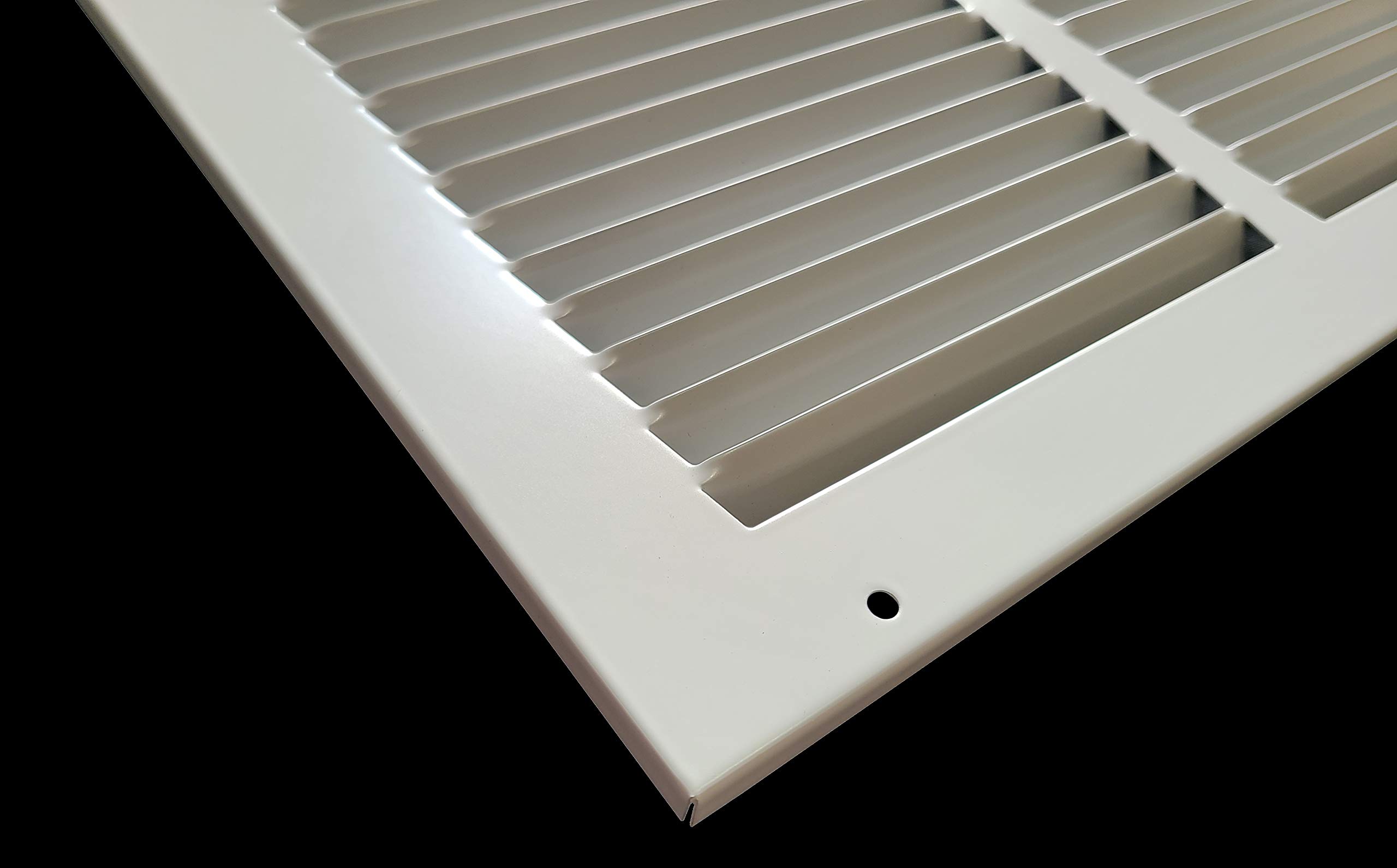 Fits 30x8 Duct Opening | Steel Return Air Grille by Handua | Vent Cover Grill for Sidewall and Ceiling | White | HVAC Cold Air Intake Grille | Outer Dimensions: 31.75"W X 9.75"H