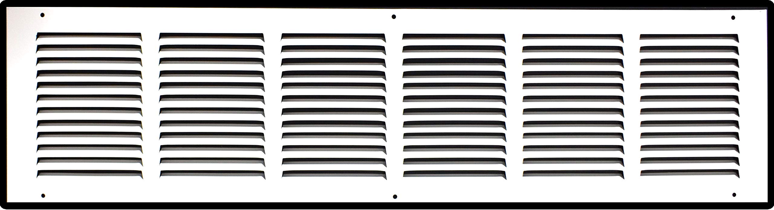 Fits 30x8 Duct Opening | Steel Return Air Grille by Handua | Vent Cover Grill for Sidewall and Ceiling | White | HVAC Cold Air Intake Grille | Outer Dimensions: 31.75"W X 9.75"H