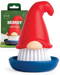 new!! beardy dish brush by ototo - dish scrub brush, gnome gifts, gnomes, quirky gifts, dish brush, cute kitchen accessories, funny kitchen gadgets, vegetable brush, cute and useful gifts for women