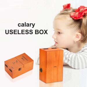 Calary Useless Box Turns Itself Off in Box Alone Machine Fully Assembled in Box (Brown)