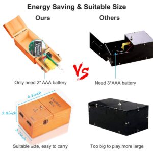 Calary Useless Box Turns Itself Off in Box Alone Machine Fully Assembled in Box (Brown)