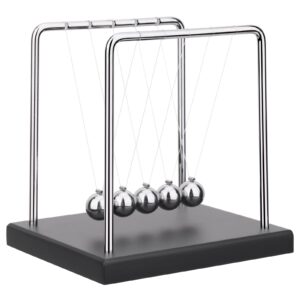 qlkunla newtons cradle balance balls science physics gadget desktop decoration kinetic motion toy for home and office