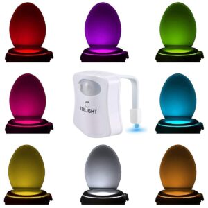 the original toilet night light tech gadget. fun bathroom motion sensor led lighting. weird novelty funny birthday gag stocking stuffer gifts ideas for him her guy men boy toddler mom papa brother