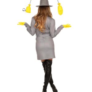 Tipsy Elves Women's Halloween Grey Detective Gadget Costume Dress Size Medium