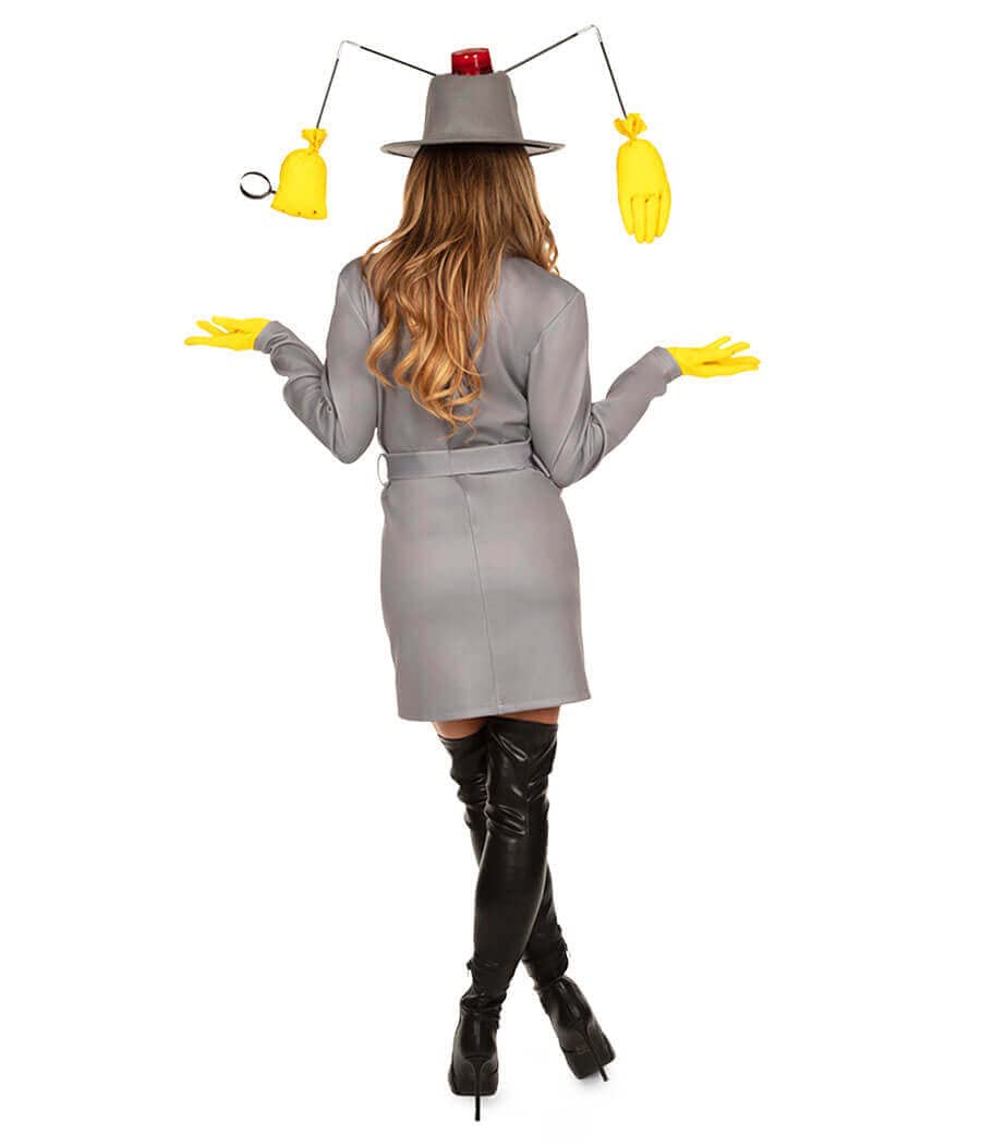 Tipsy Elves Women's Halloween Grey Detective Gadget Costume Dress Size Medium