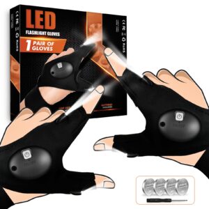 led flashlight gloves valentine's day gifts for men women stocking stuffers for men gifts gadgets for men christmas birthday gifts for him who have everything unique gift camping accessories fishing