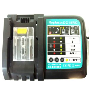 anoitd dc18rc 14.4v-18vli-ion battery charger compatible with makita dc18rc dc18rd dc18ra dc18sd dc18sf to work with bl1830 bl1840 bl1850 bl1860 bl1840b bl1820 bl1815 bl1430 bl1450 makita 18v battery