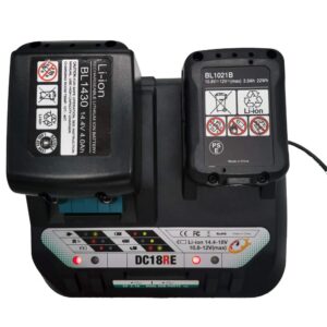 Replacement DC18RE 10.8V-18V for Makita Lithium ion Power Tool Battery Double Charger (Without Fan)