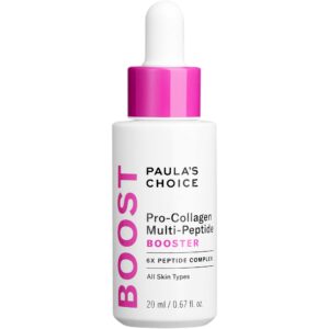 paula’s choice pro-collagen multi-peptide booster serum for wrinkles, supports collagen production with plumping hyaluronic acid & amino acids, fragrance-free & paraben-free, 0.67 ounces