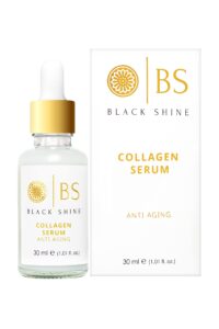 black shine anti aging collagen face serum, collagen serum for face wrinkles and lift