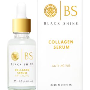 Black Shine Anti Aging Collagen Face Serum, Collagen serum for face wrinkles and lift